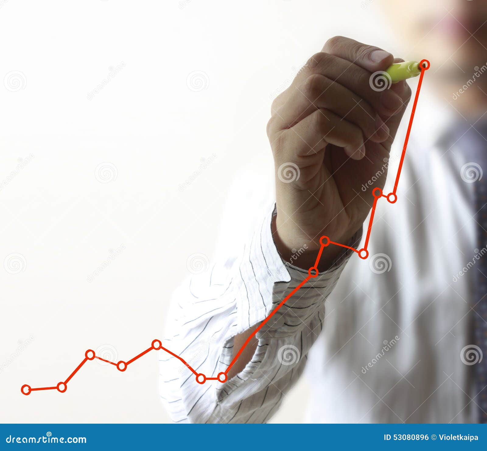 Man drawing a graph stock illustration. Illustration of manager - 53080896