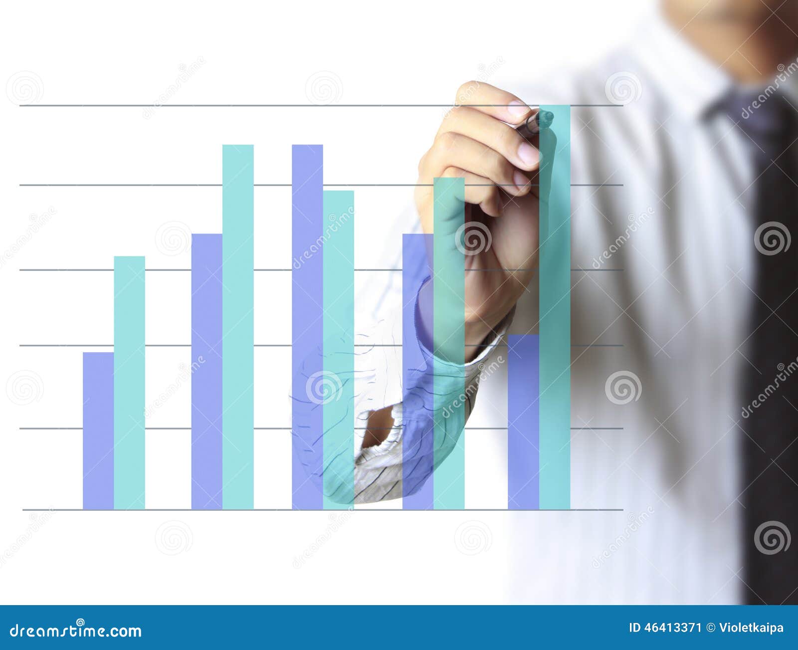 Man drawing a graph stock image. Image of blank, increase - 46413371