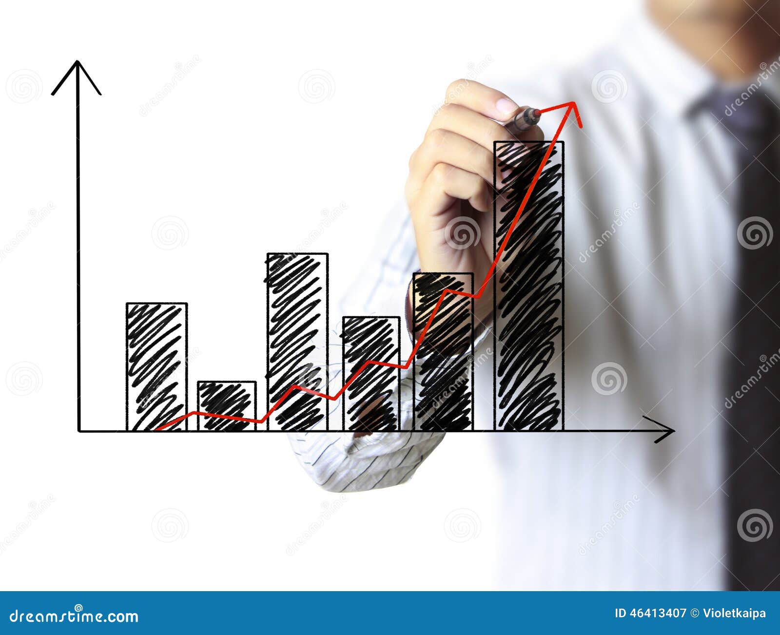 Man Drawing a Graph Business Stock Image - Image of businessman, graph ...