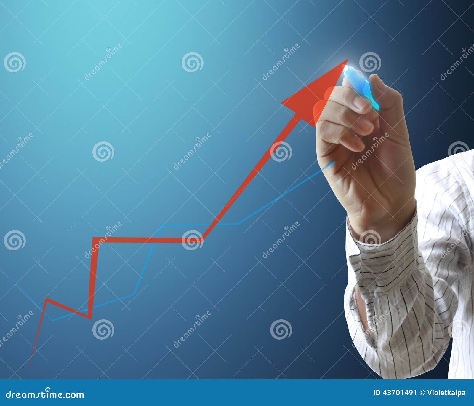 Man drawing a graph stock image. Image of concepts, concentration ...