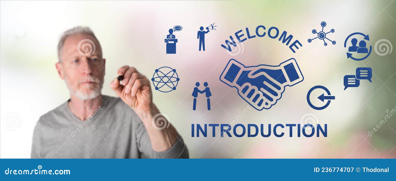 Man Drawing Introduction Concept Stock Illustration - Illustration of ...