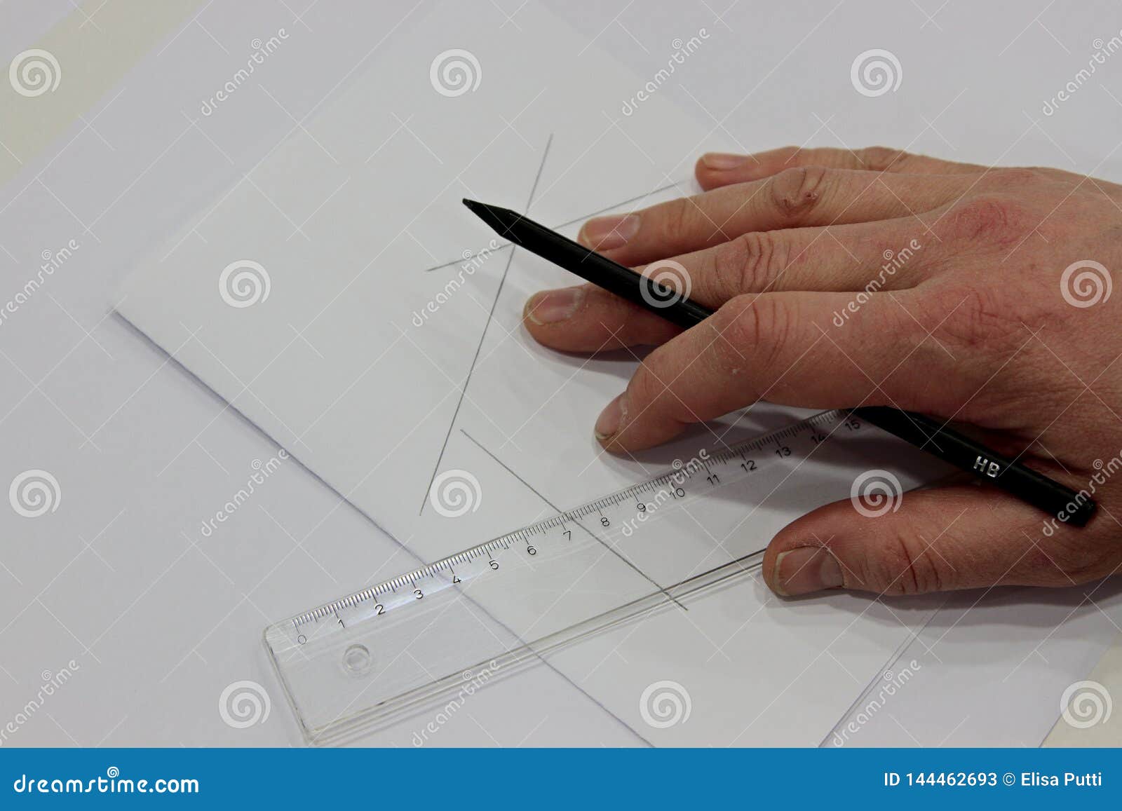 A Man Making Planning on His Desk Stock Image - Image of paperwork ...