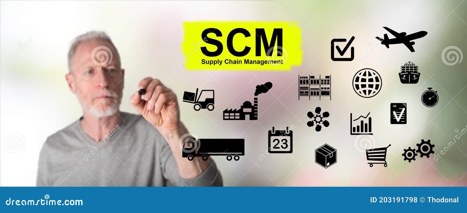 Man drawing scm concept stock photo. Image of strategy - 203191798