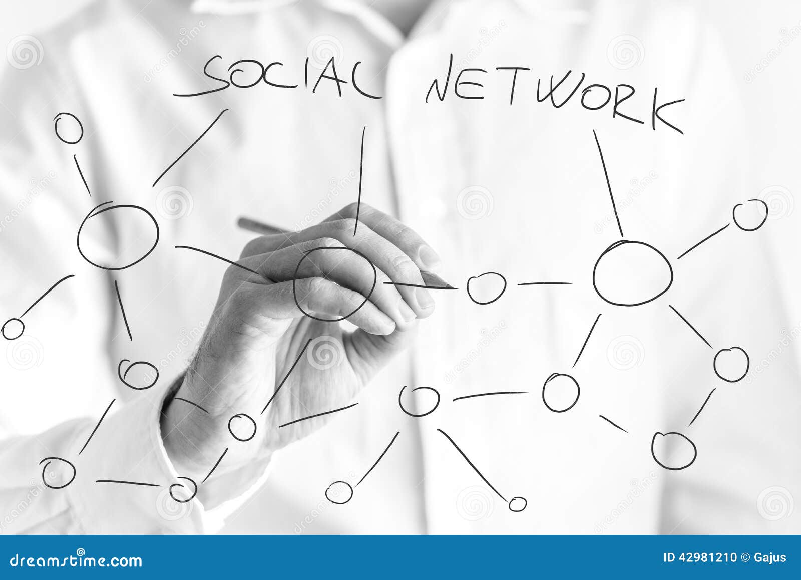 Drawing Social Network Structure Royalty-Free Stock Photo ...