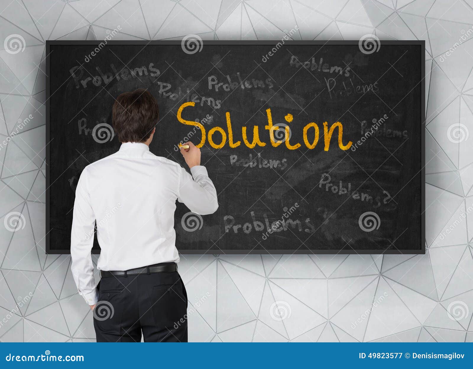 Man drawing solution stock illustration. Illustration of arrow - 49823577