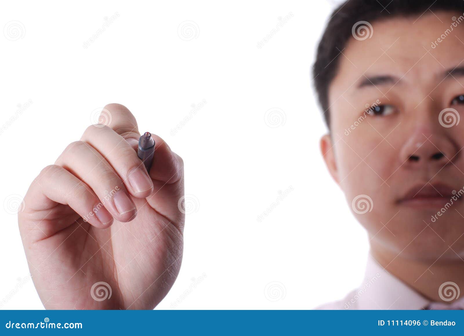 Man Drawing Something Board Stock Photo - Image of presentation, human ...