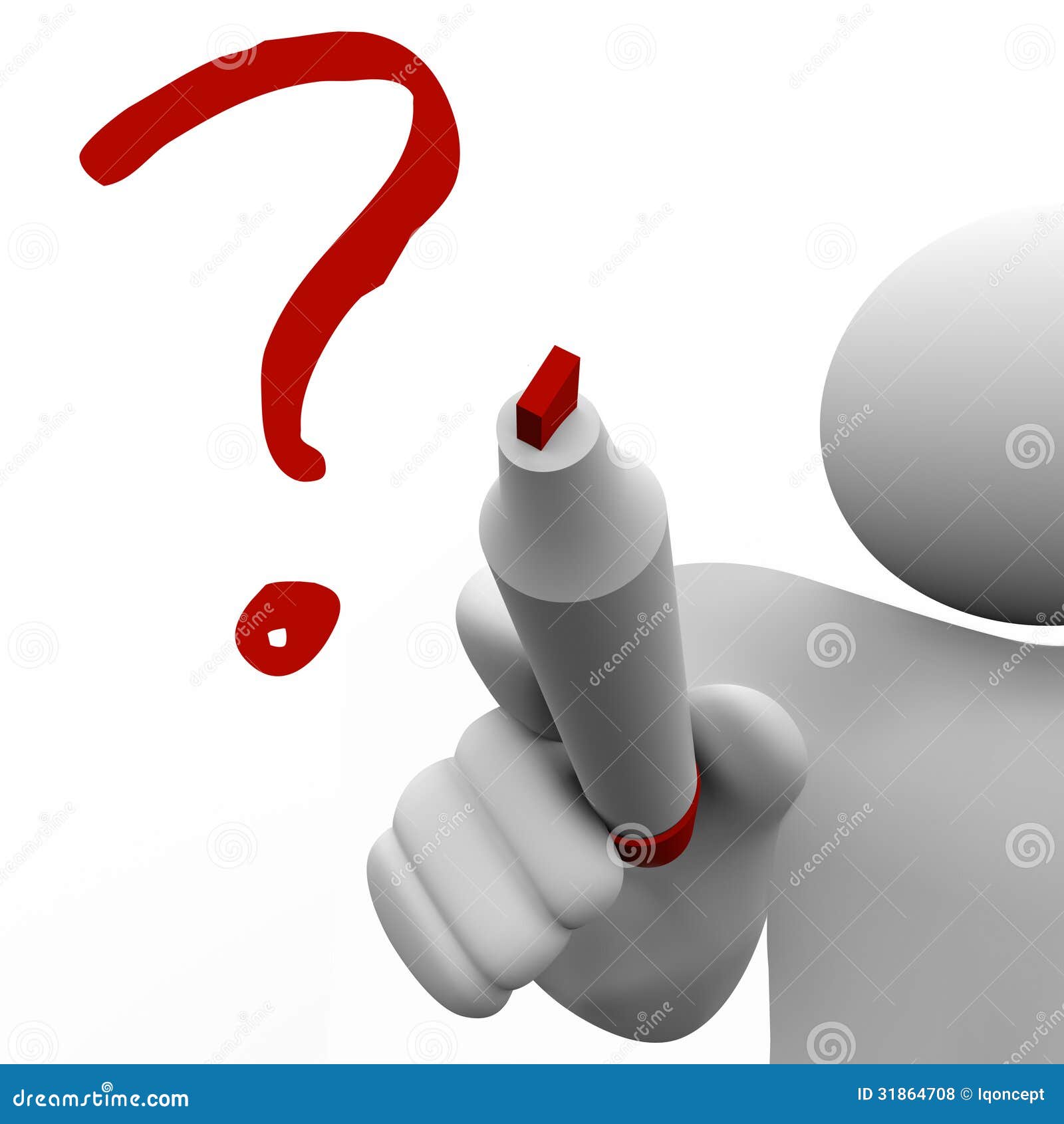 Man Draws Question Mark on Board To Ask about Problem Stock ... Man Draws Question Mark on Board To Ask about Problem Stock ...