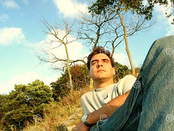 Man dreaming stock photo. Image of nature, peaceful, dream - 136944