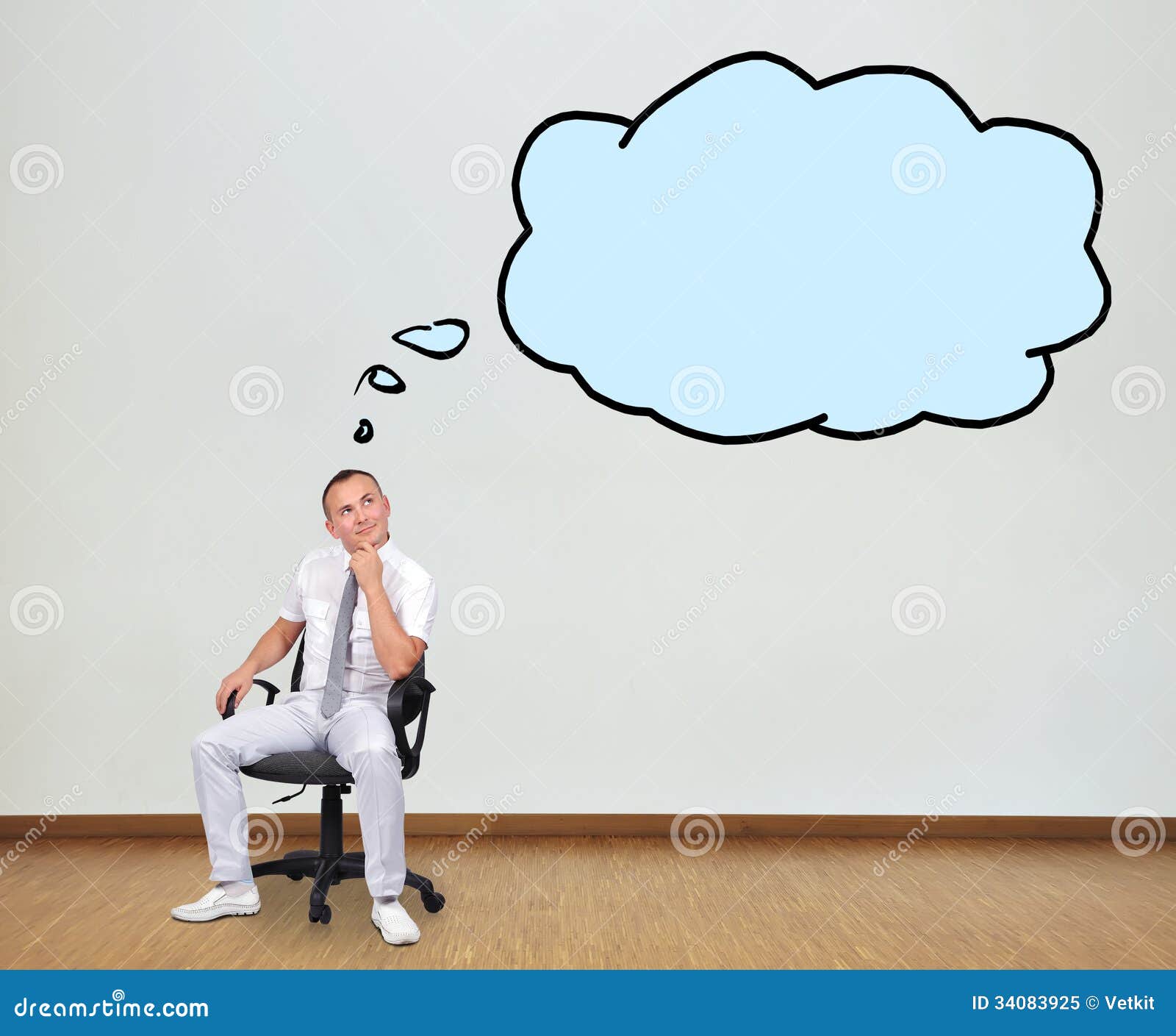 Man dreaming stock image. Image of success, bubbles, young - 34083925
