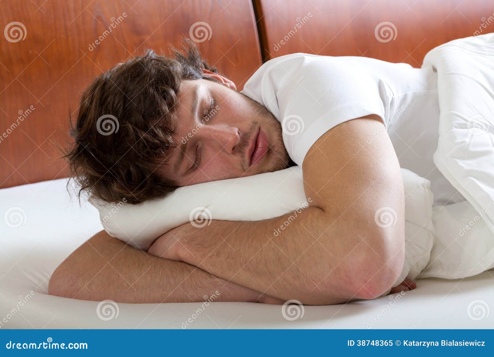 Man during dreaming stock image. Image of peace, relaxation - 38748365