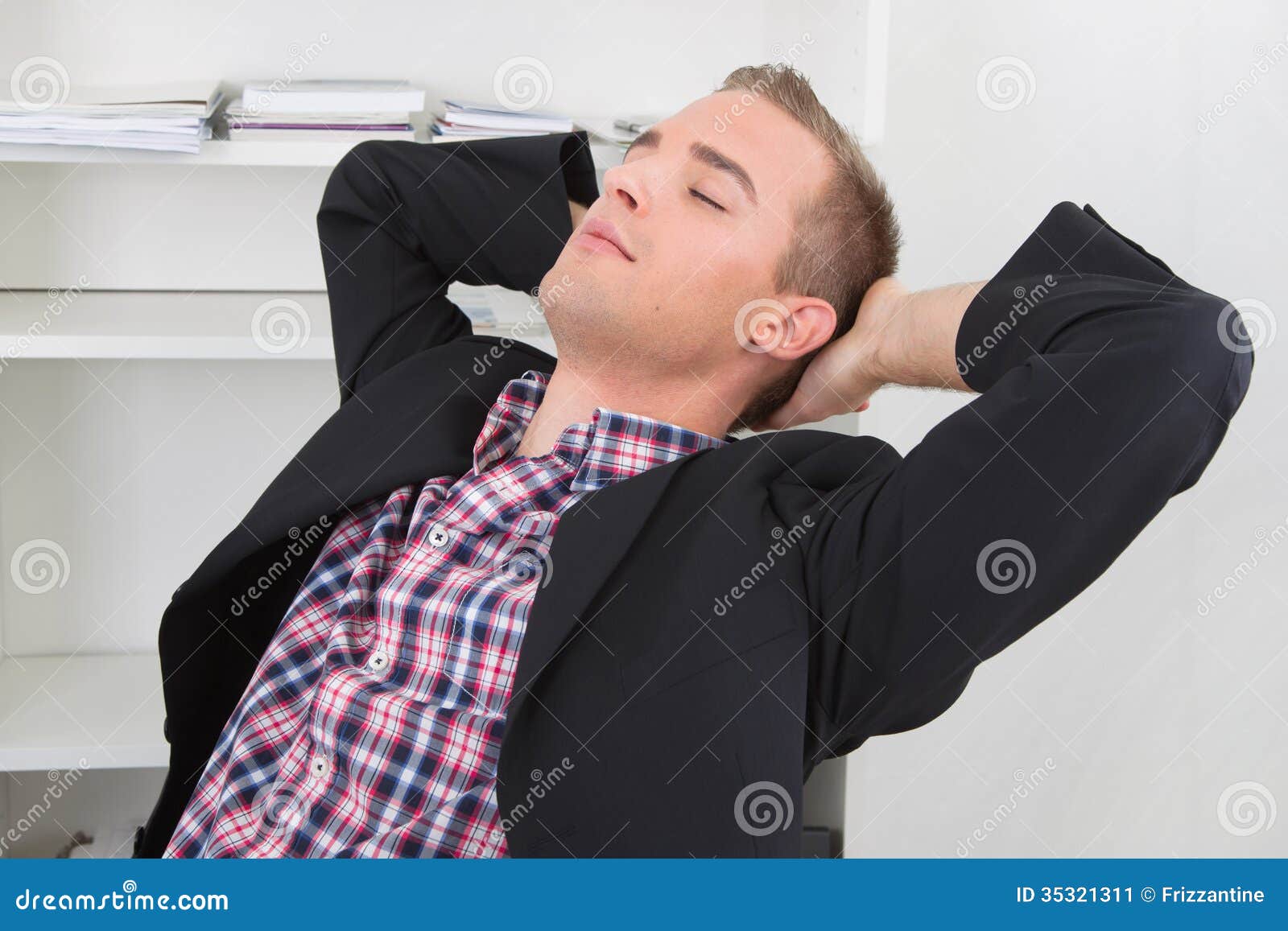 Man dreams to himself stock image. Image of eyes, asleep - 35321311