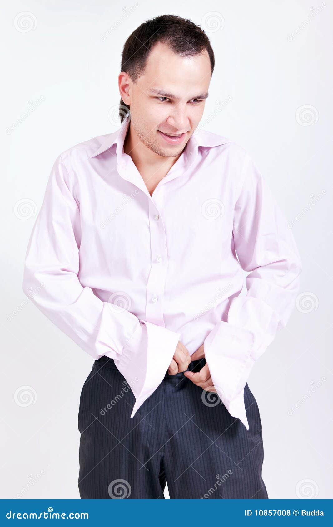 Man dress himself stock photo. Image of head, lifestyle - 10857008