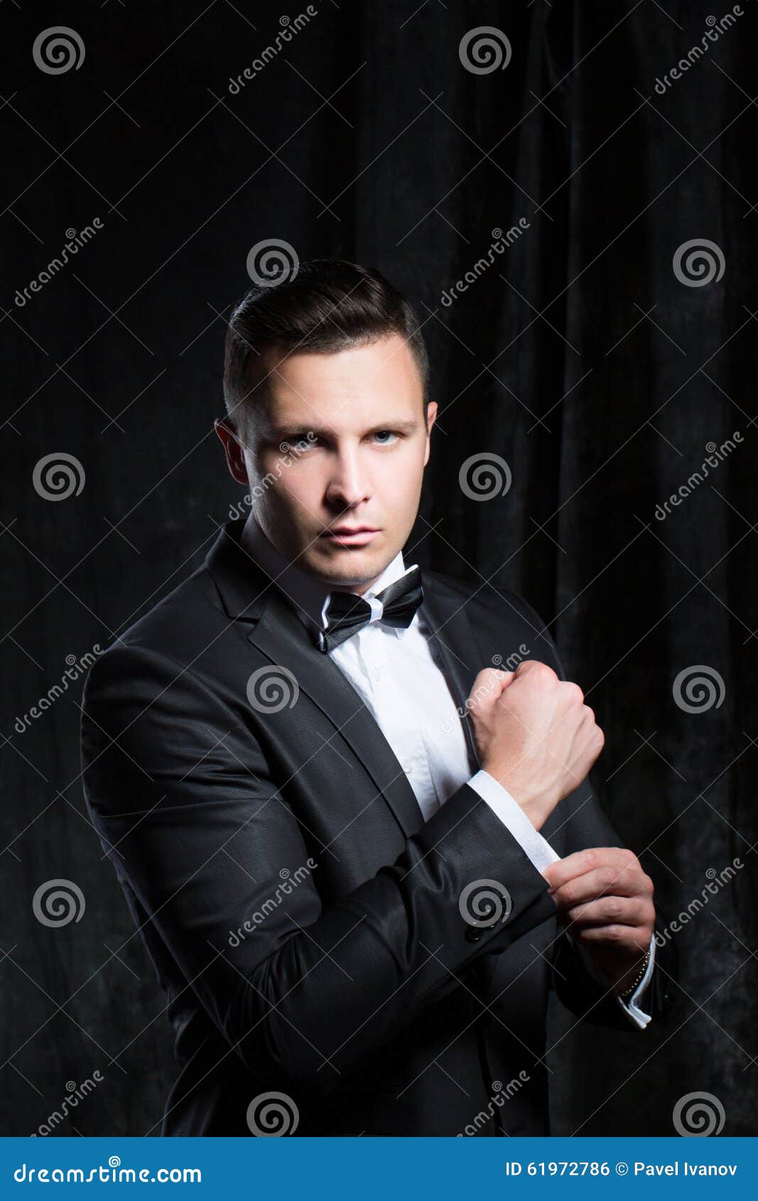 Man dressed as an agent. stock photo. Image of groom - 61972786