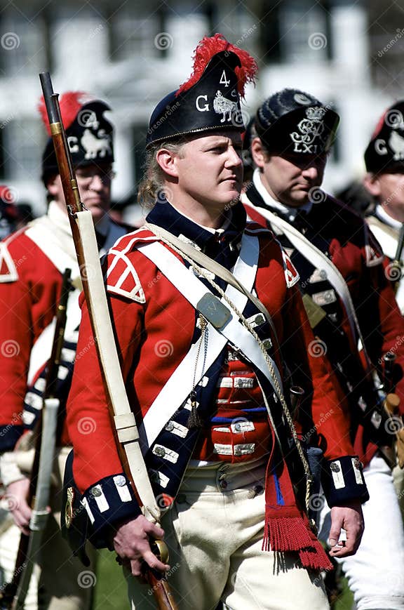 Man Dressed As British Redcoat Editorial Photography - Image of soldier ...