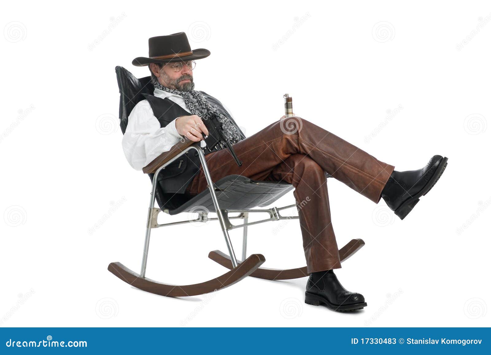 Man Dressed As a Retro with a Mauser Stock Image - Image of glasses ...