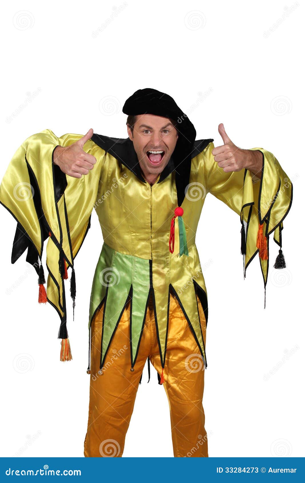 Man dressed like a jester stock image. Image of mardi - 33284273