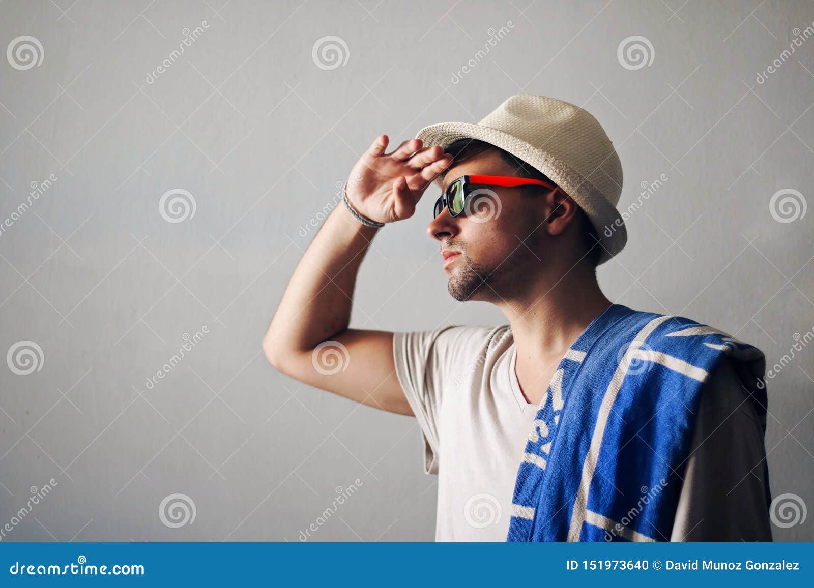 Man looking aside. stock photo. Image of happy, modern - 151973640