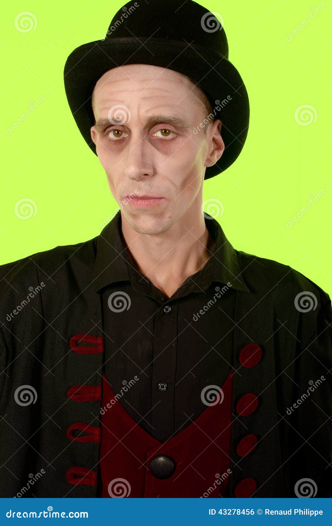 Man Dressed Up As Vampire for the Halloween on Green Screen Stock Photo ...