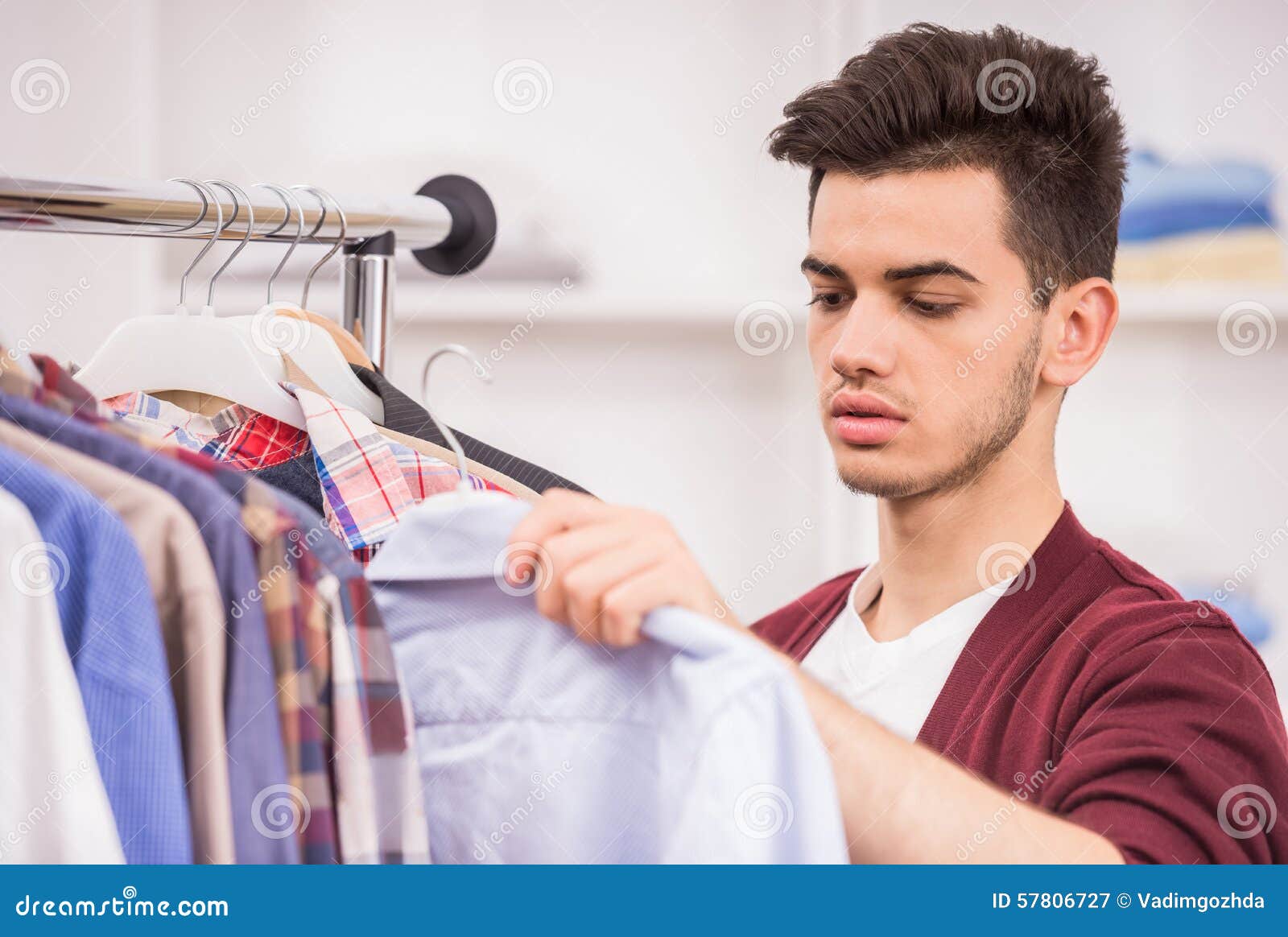 Man in dressing room stock image. Image of dressing, collection - 57806727