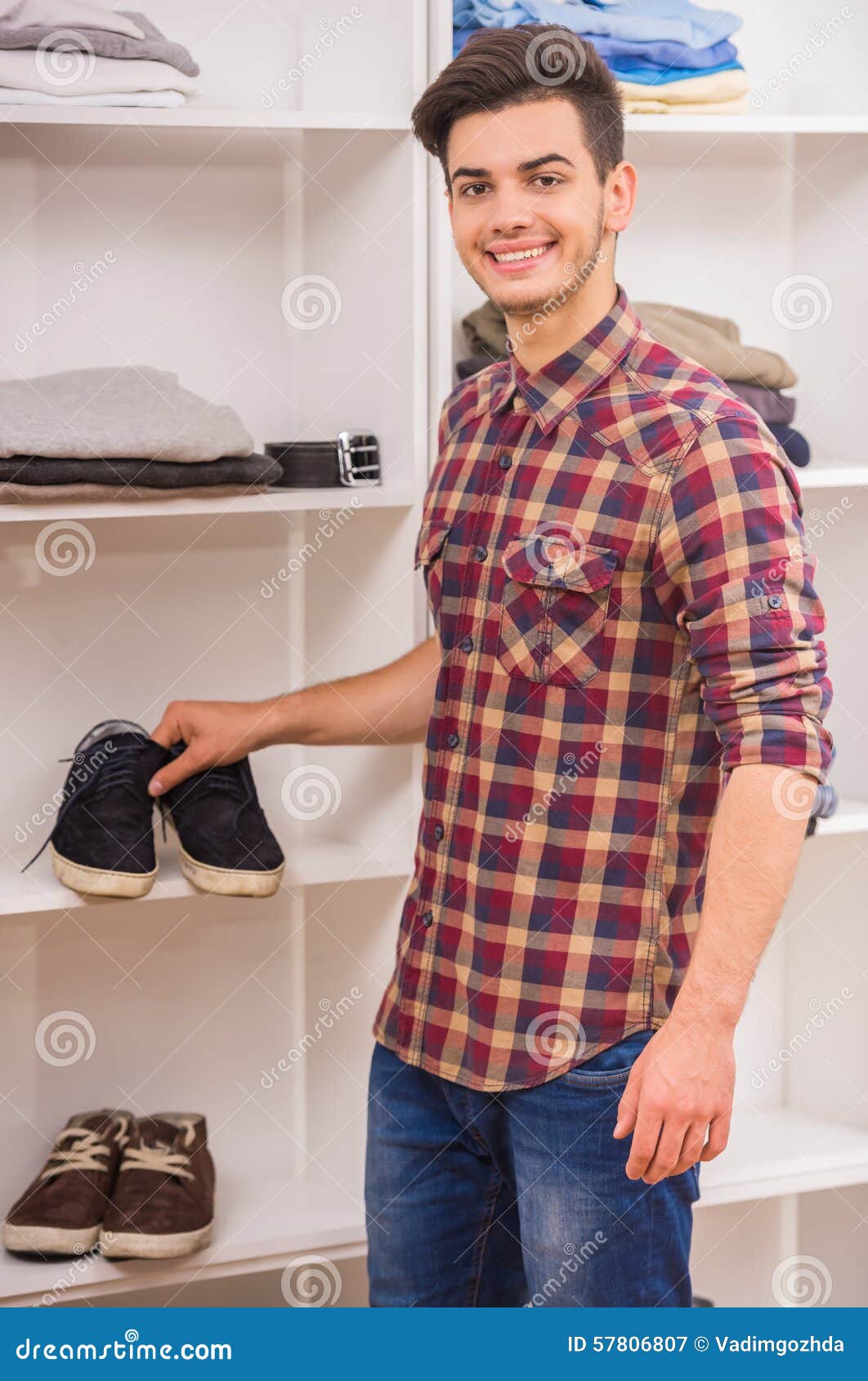 Man in dressing room stock image. Image of lifestyle - 57806807