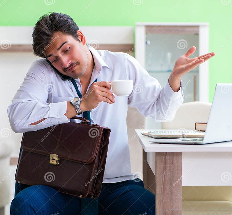Man Dressing Up and Late for Work Stock Photo - Image of appointment ...