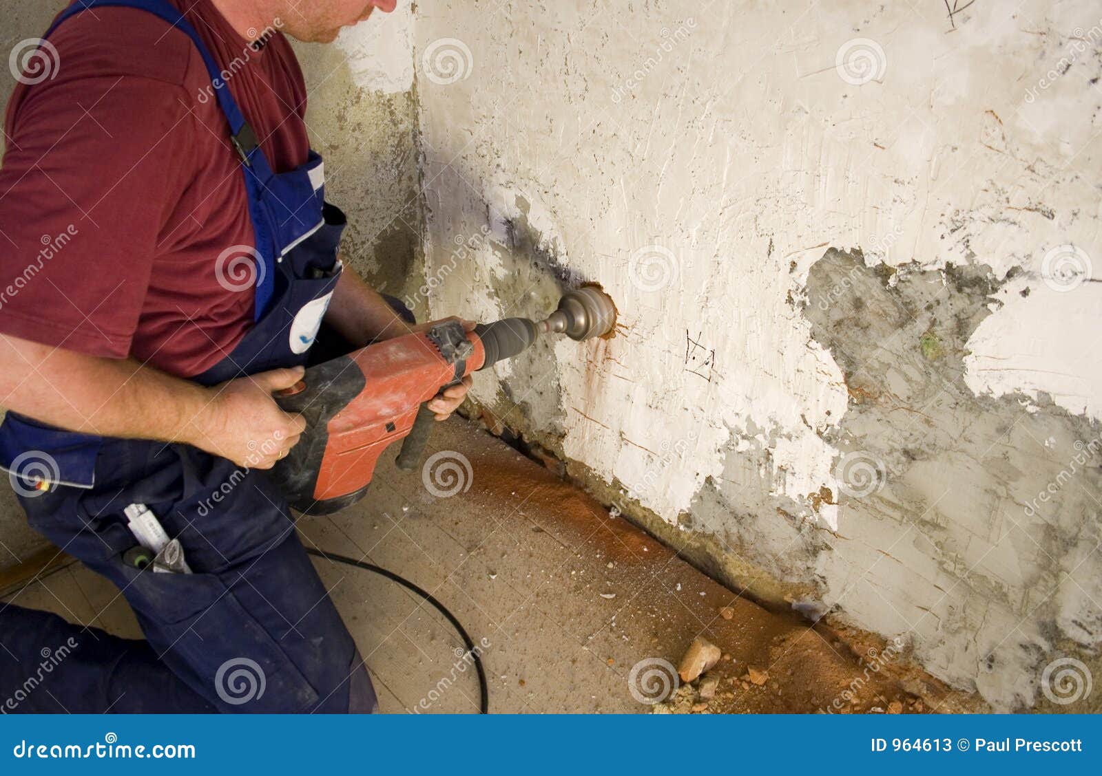 Man drilling stock image. Image of electric, labour, dimensions - 964613