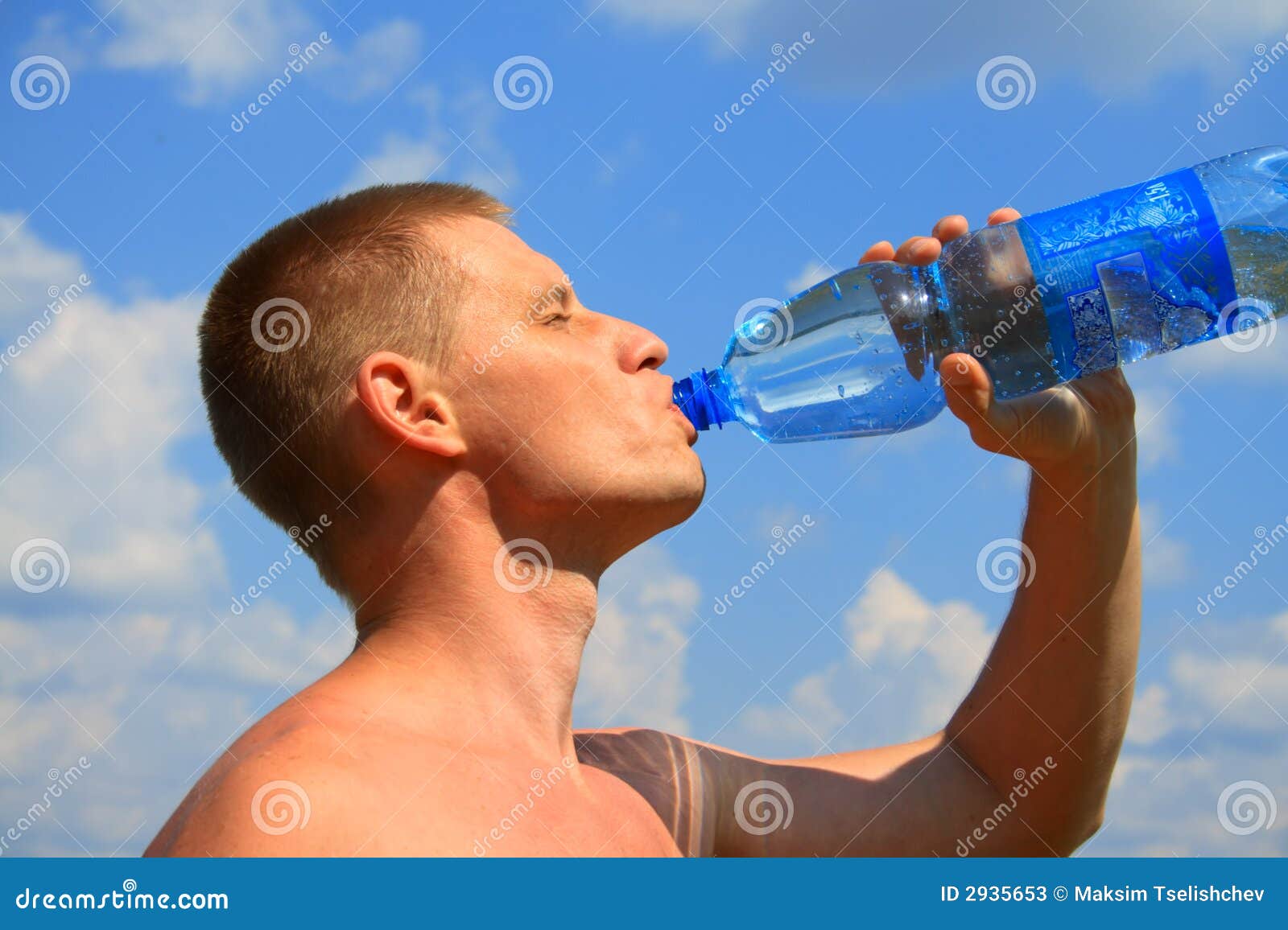 Man Drinks Hydration
