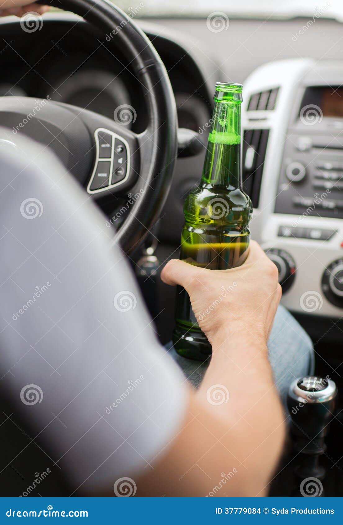 Man Drinking Alcohol while Driving the Car Stock Photo - Image of ...