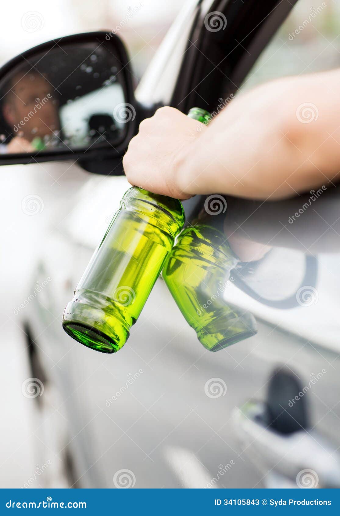 Man Drinking Alcohol while Driving the Car Stock Image - Image of ...