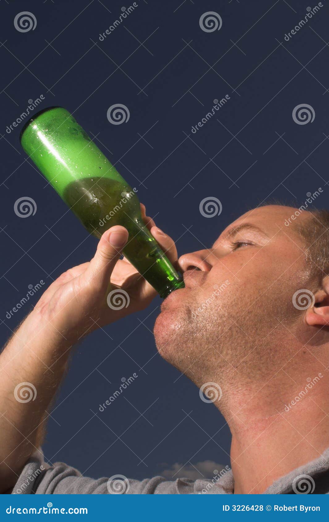 Man drinking a beer stock photo. Image of cold, beer, caucasian - 3226428