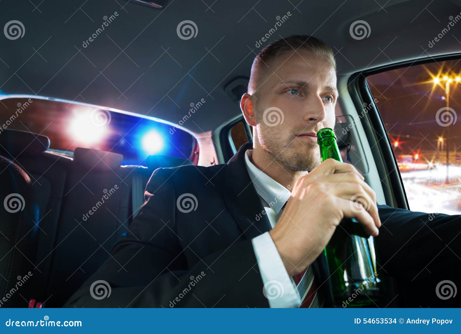 Man Drinking Beer Pulled Over by Police Stock Photo - Image of booze ...