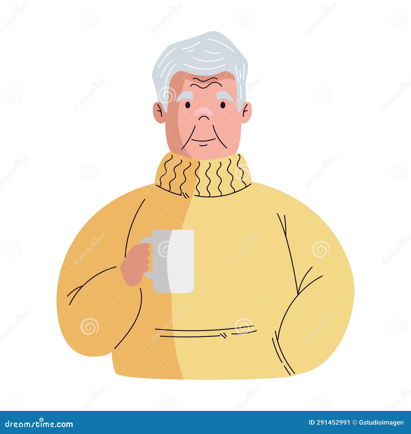 Man Drinking Coffee Cartoon Stock Vector - Illustration of food ...