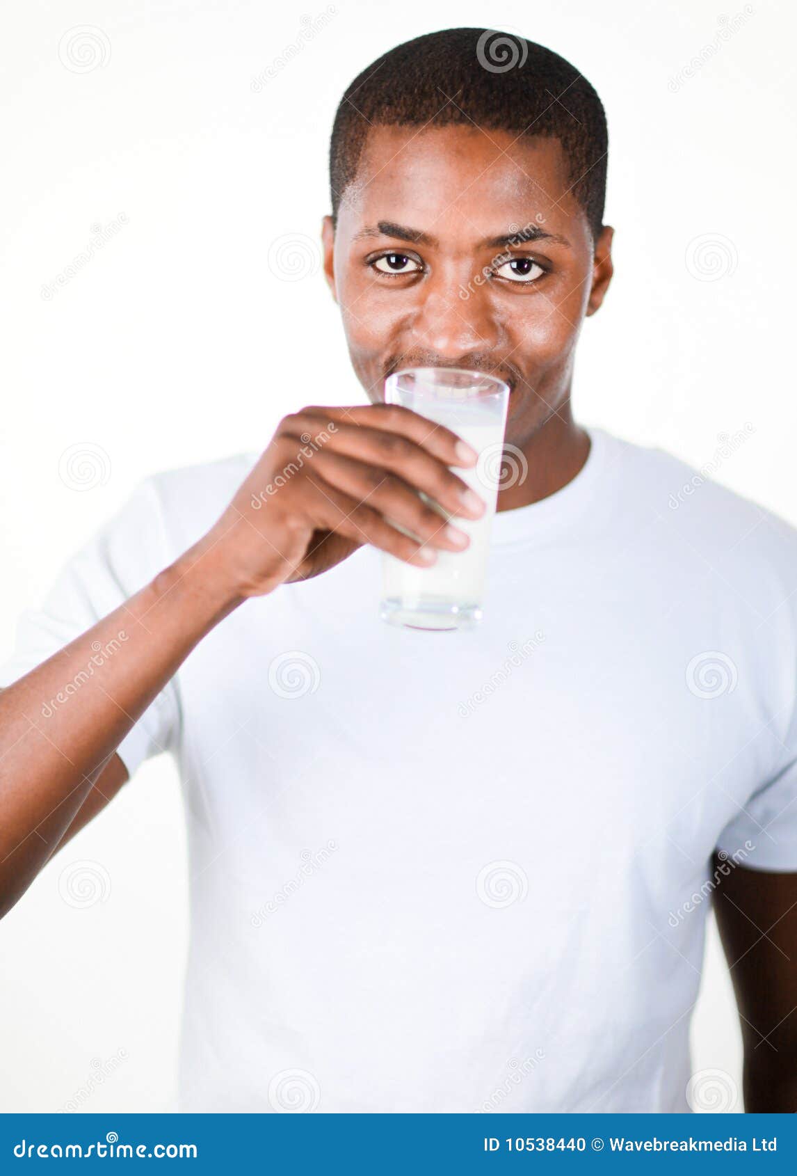 Man Drinking A Glass Of Milk Stock Photo - Image: 10538440