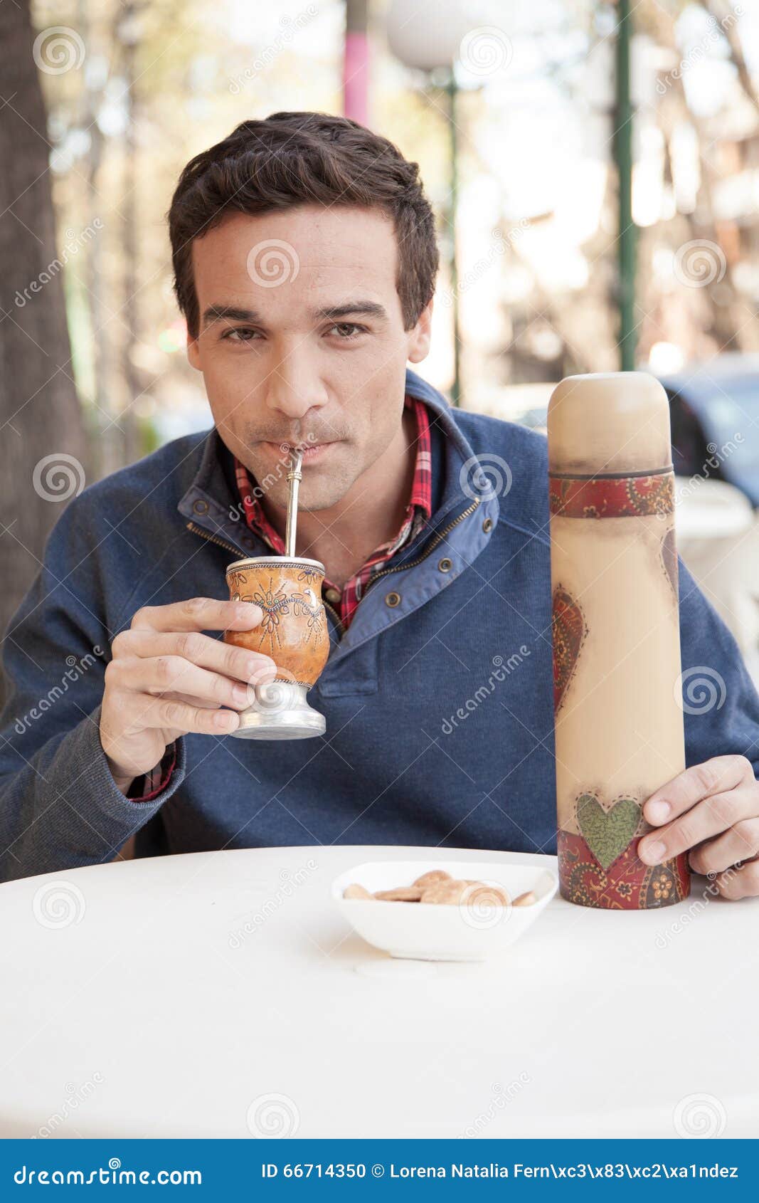 Man drinking Mate stock photo. Image of water, healthy - 66714350