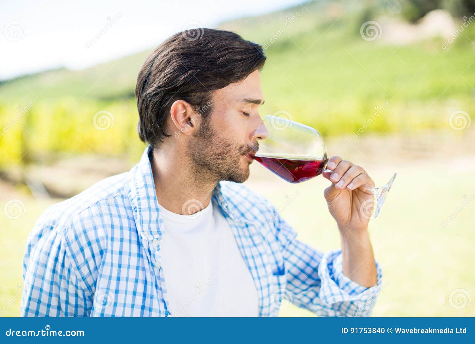 Man drinking red wine stock photo. Image of head, eyes - 91753840