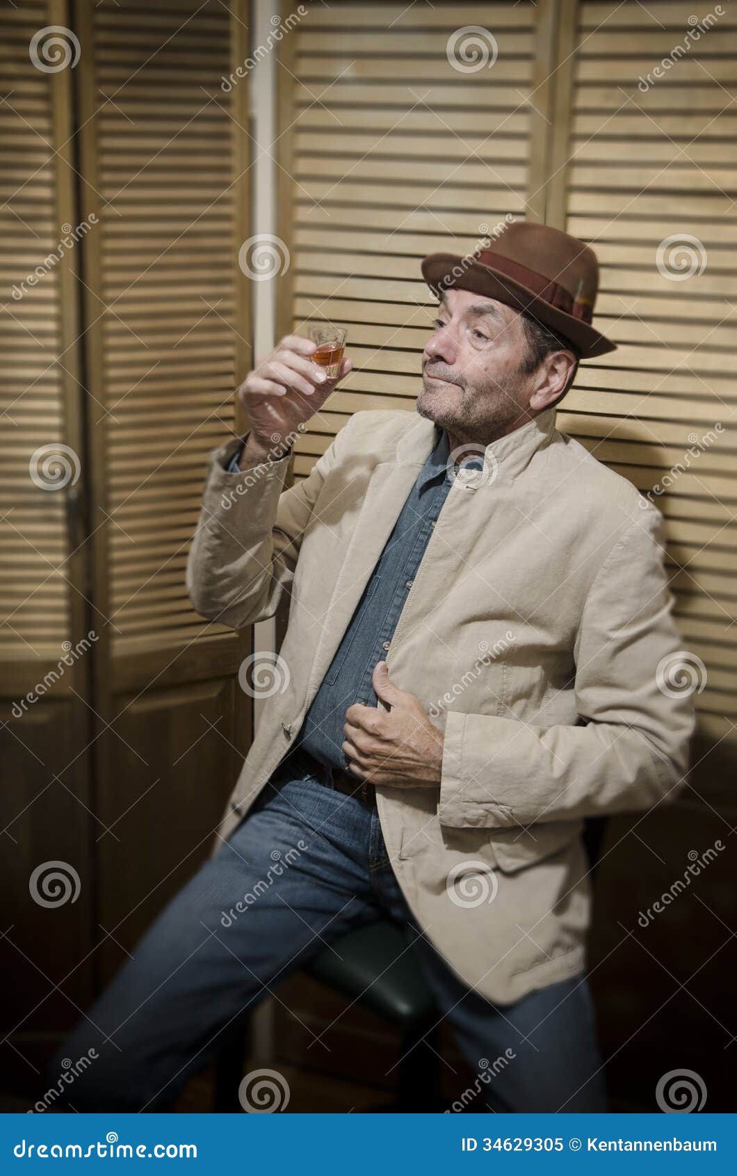 Man Drinking from Shot Glass_1 Stock Image - Image of sadness ...