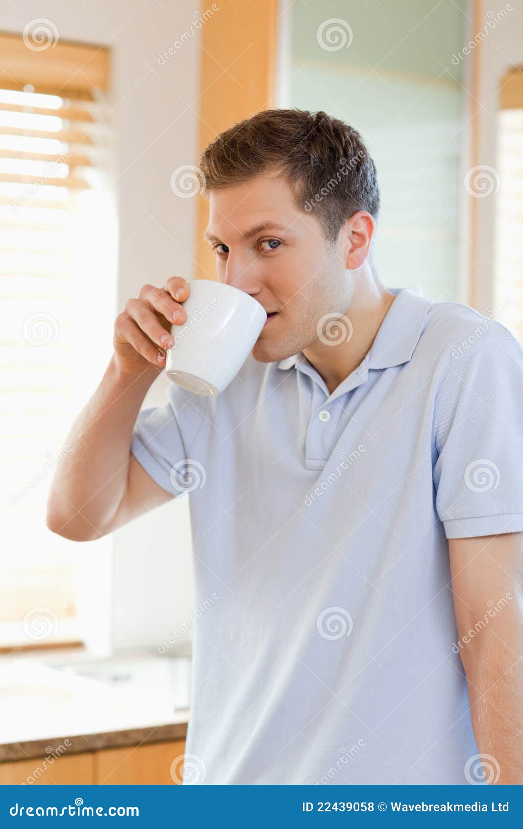 Man Drinking Some Coffee Out of His Cup Stock Photo - Image of relaxing ...