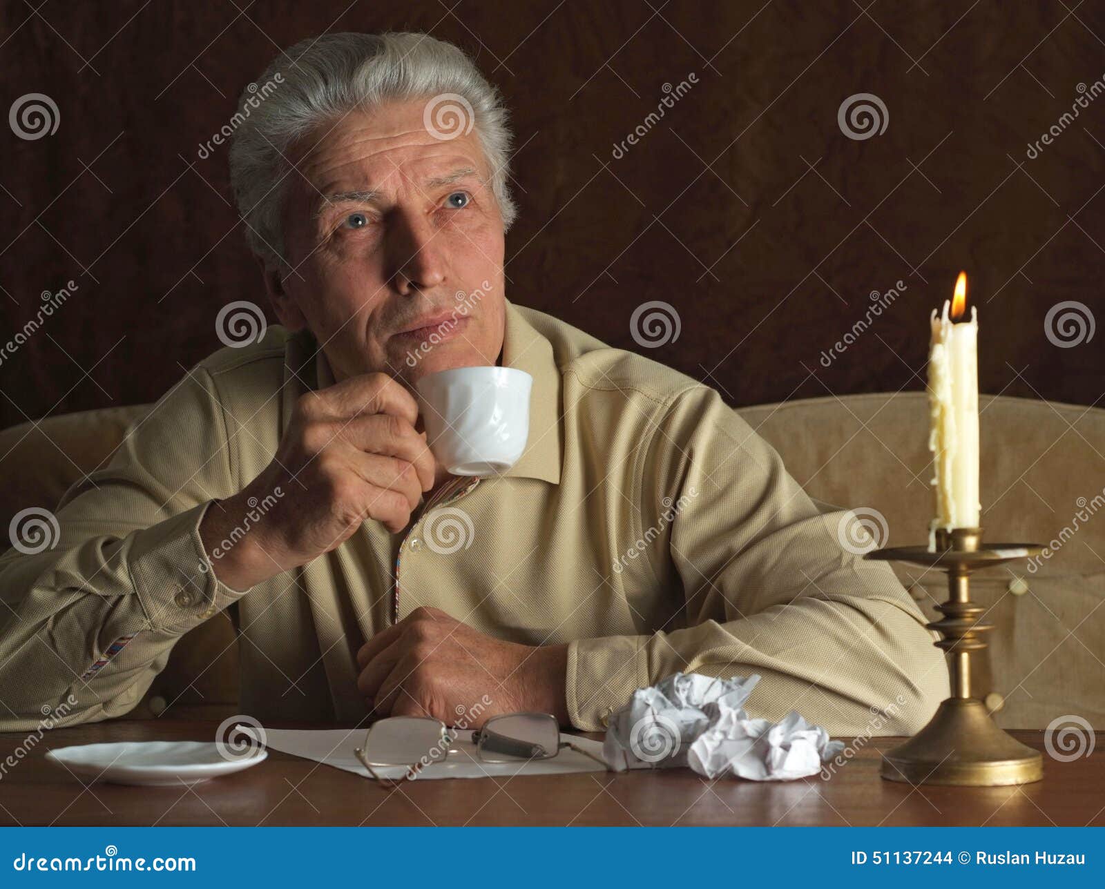 Man drinking tea stock photo. Image of people, fashion - 51137244