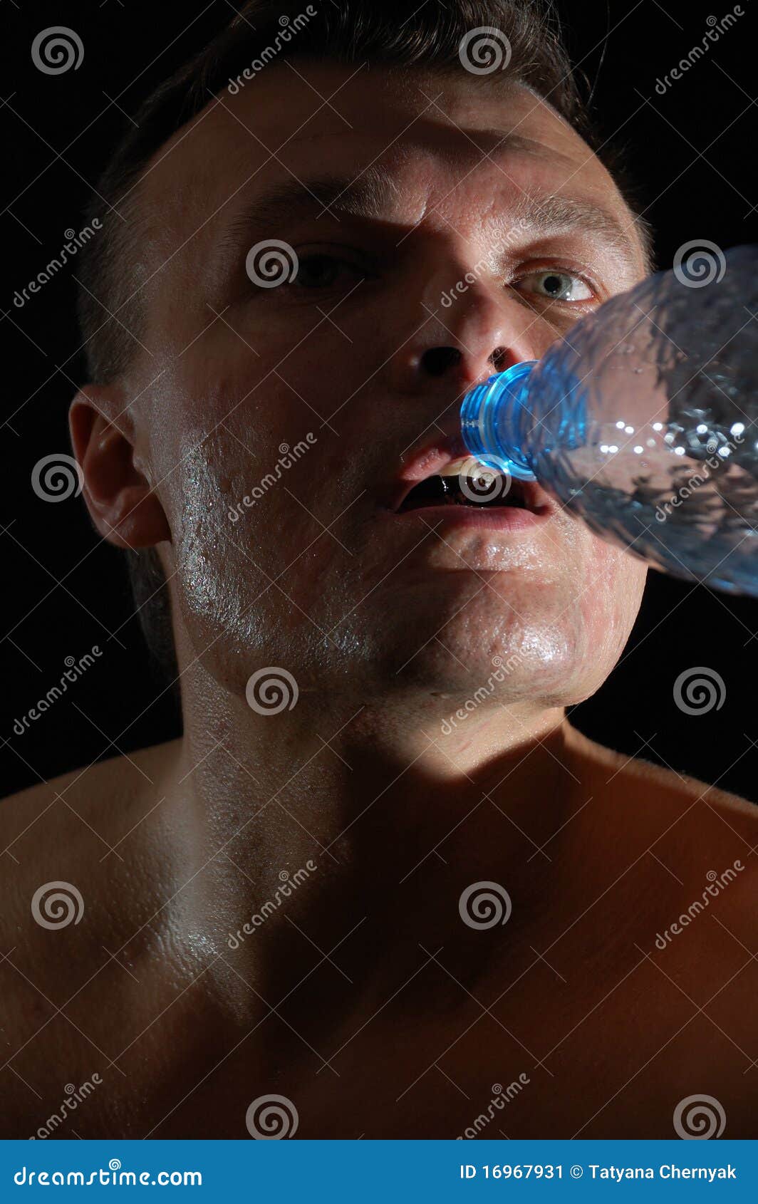 Man drinking water stock image. Image of muscles, flush - 16967931