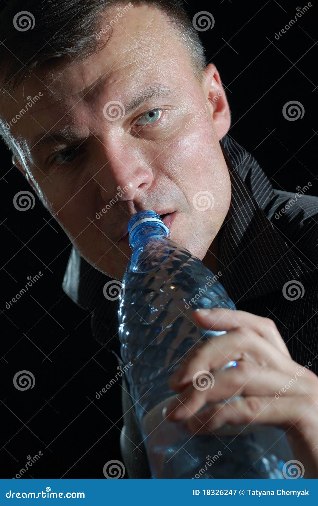 Man drinking water stock image. Image of brawny, handsome - 18326247