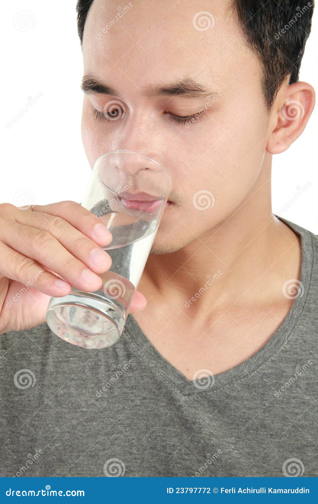 Man drinking water stock photo. Image of studio, people - 23797772