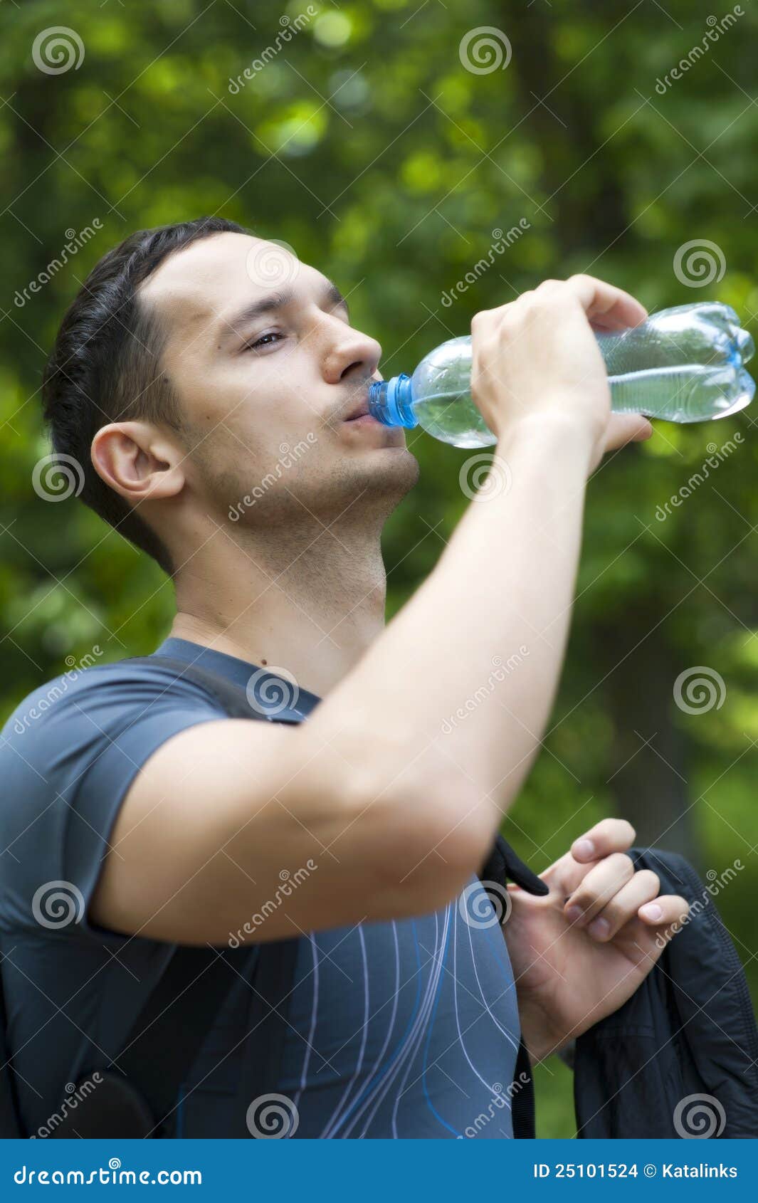 Man drinking water stock photo. Image of fitness, strong - 25101524