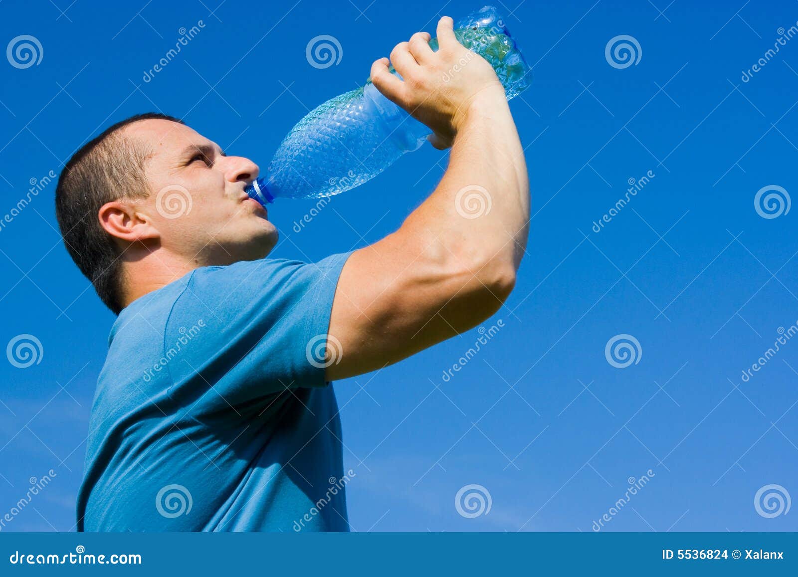 Man drinking water stock photo. Image of good, strength - 5536824