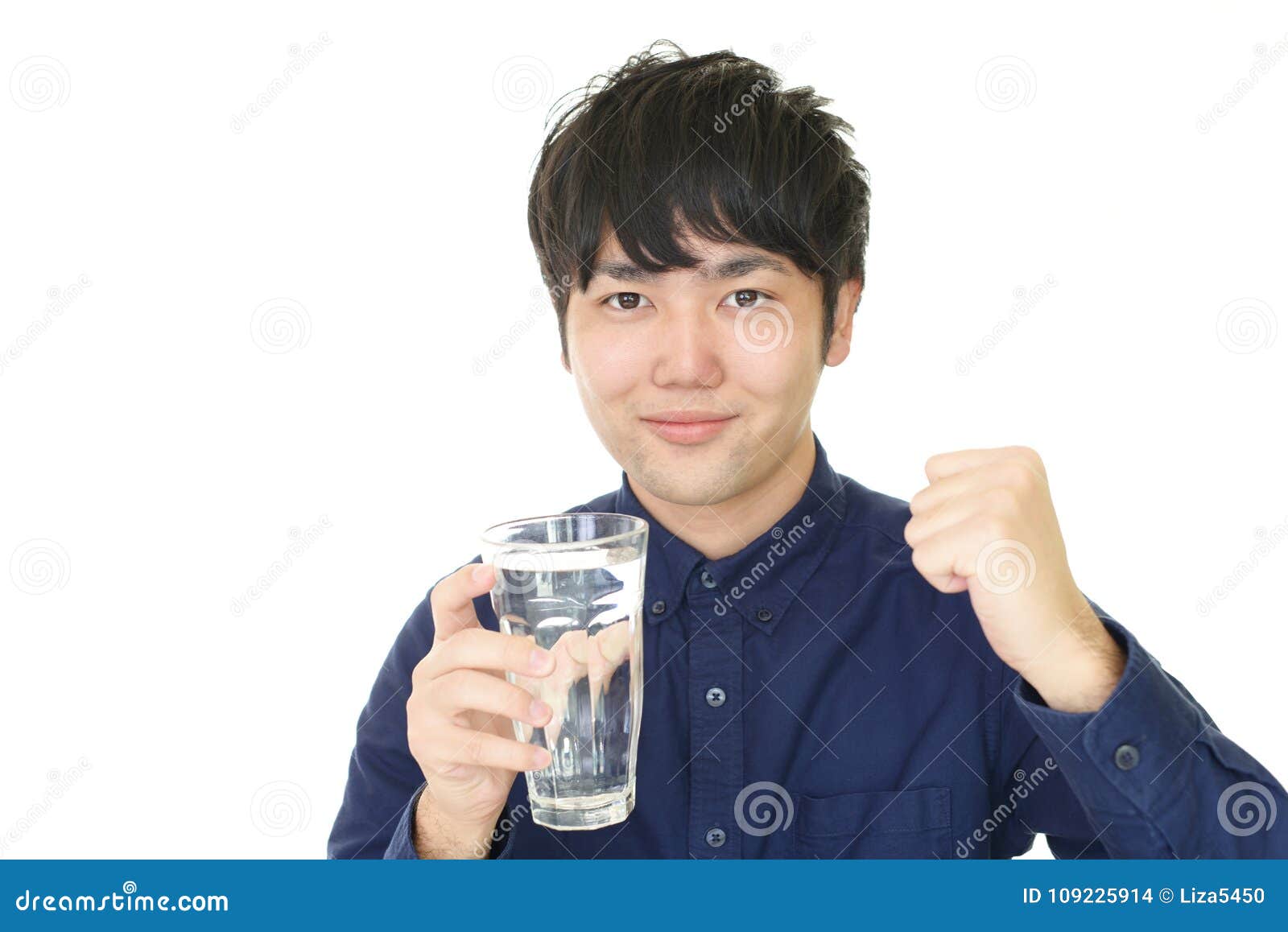 Man drinking water stock photo. Image of attractive - 109225914