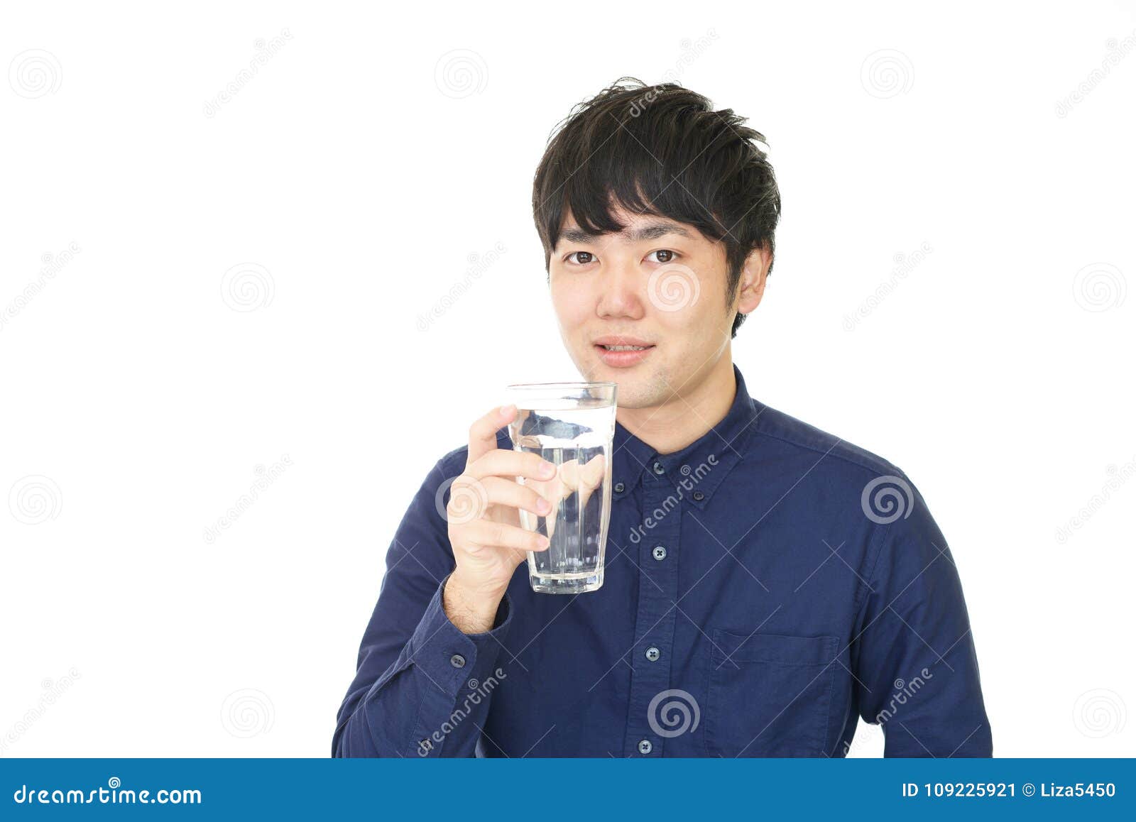 Man drinking water stock image. Image of cafe, home - 109225921