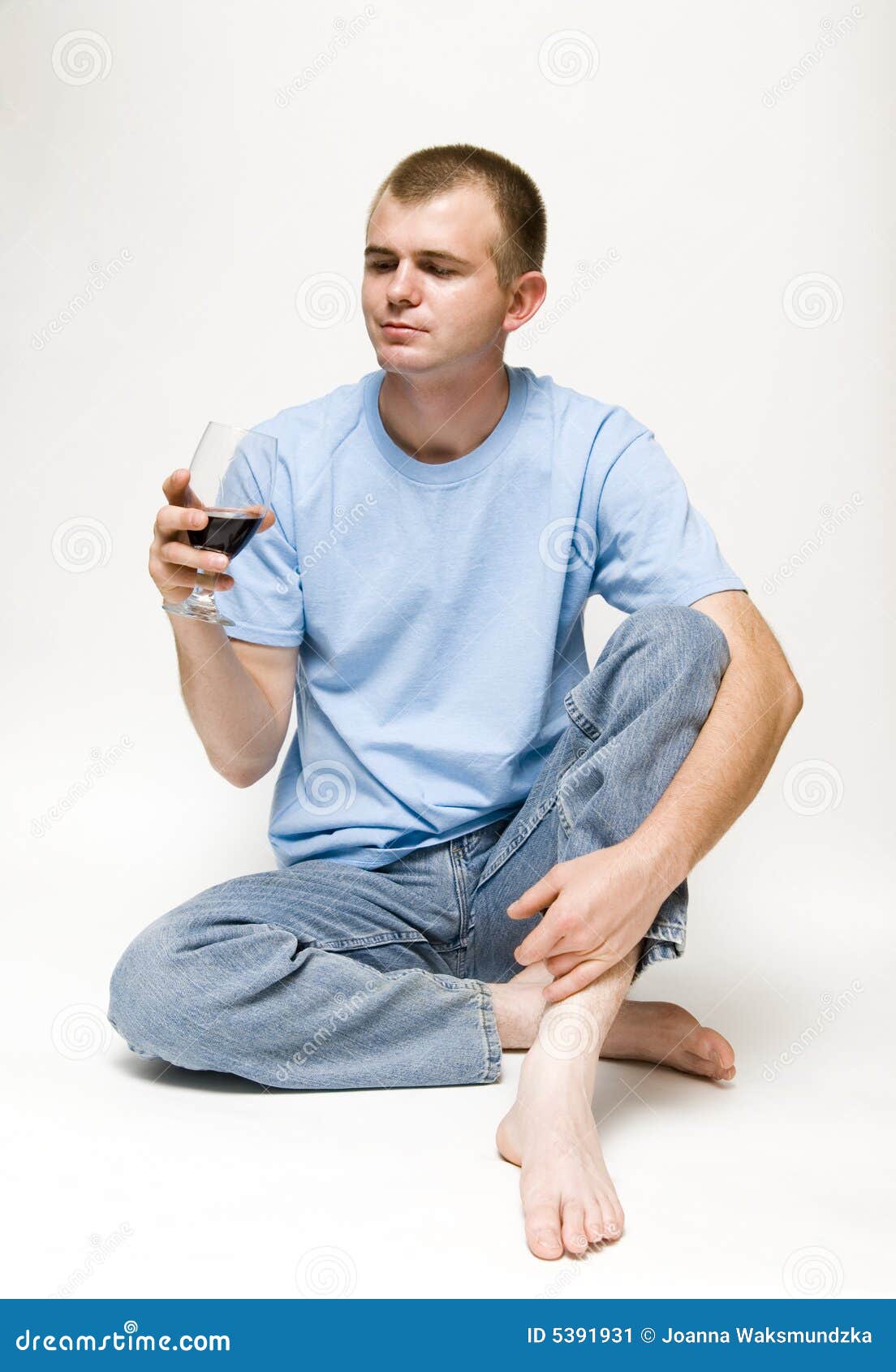 Man drinking wine stock image. Image of blue, smile, wine - 5391931