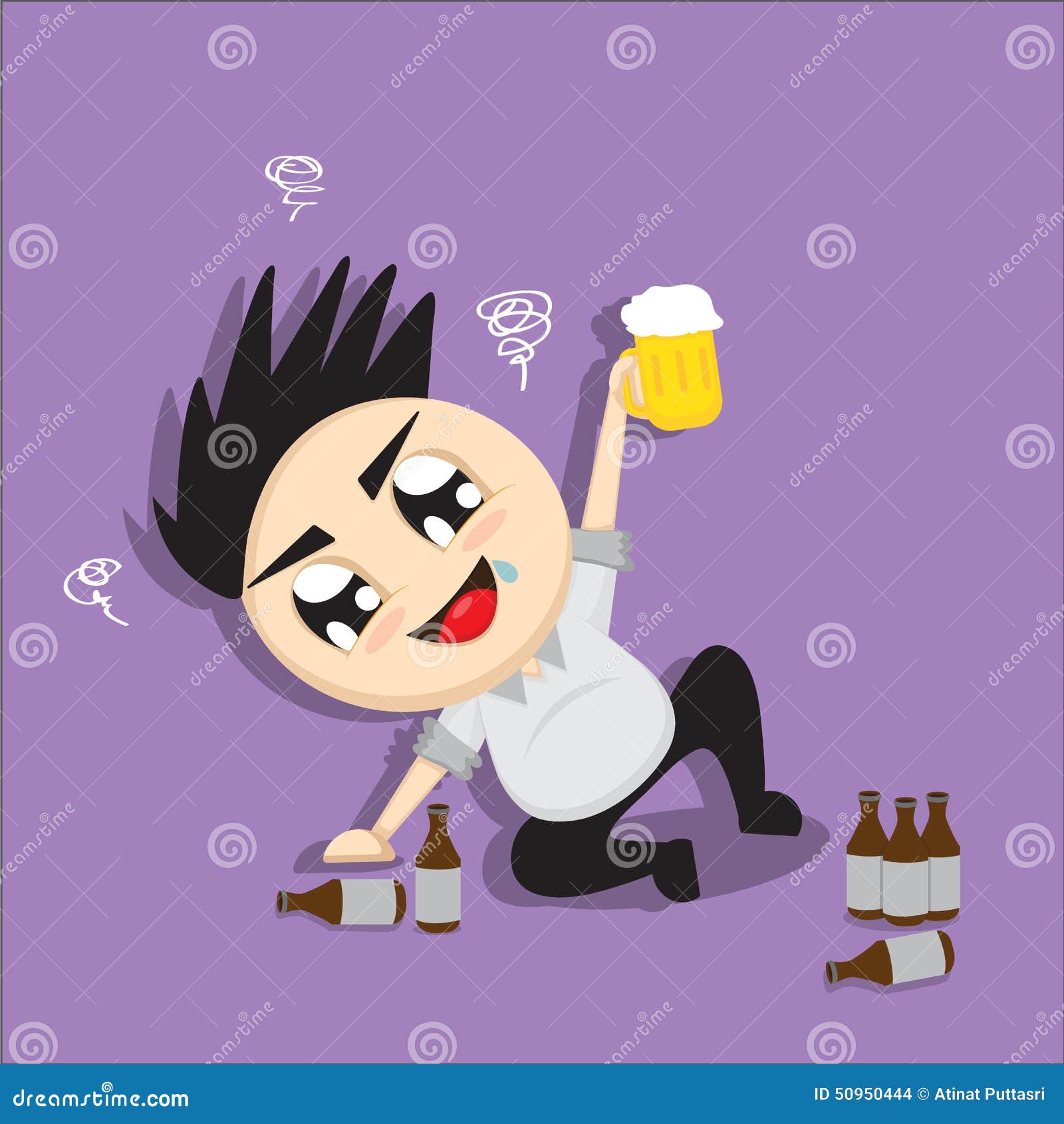 Man drinks beer cartoon stock vector. Illustration of happy - 50950444