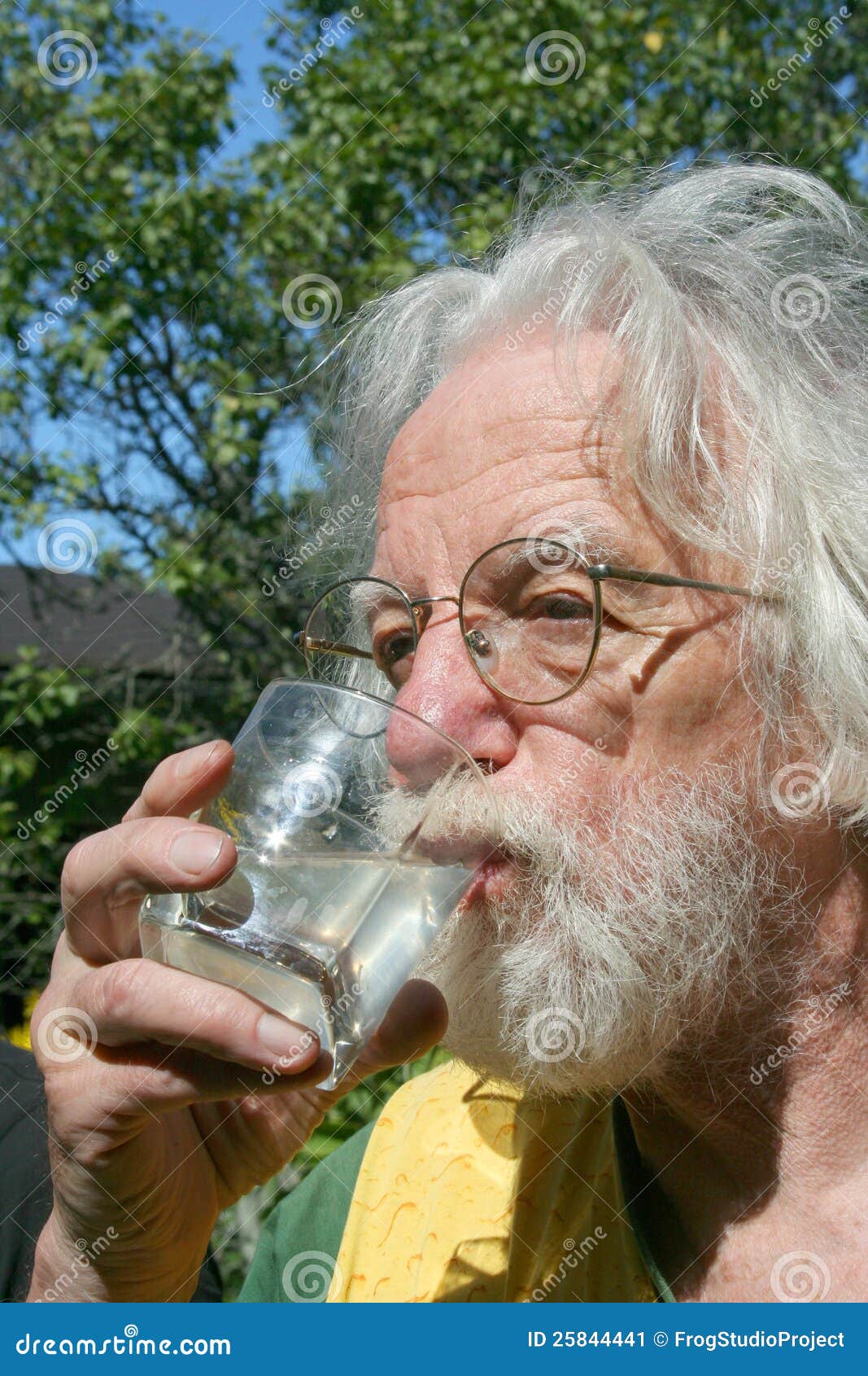 Man drinks a lemonade stock image. Image of aged, grandpa - 25844441