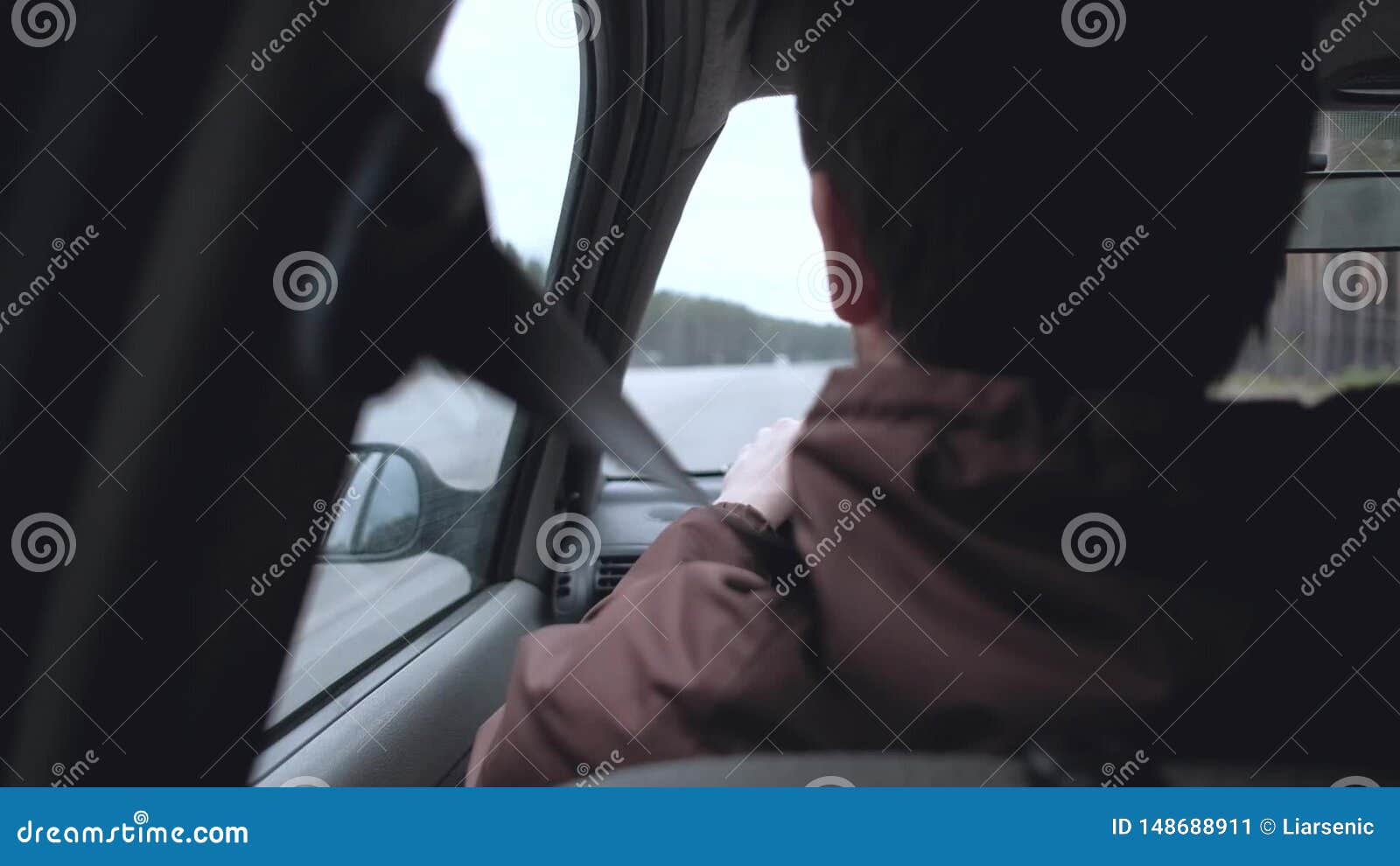 Man drive the car. stock video. Video of navigator, transport - 148688911