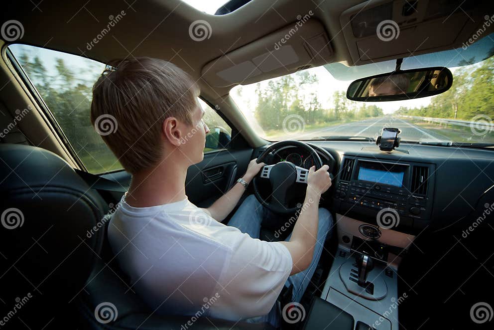 Man drive car, inside stock image. Image of chippers - 27108205